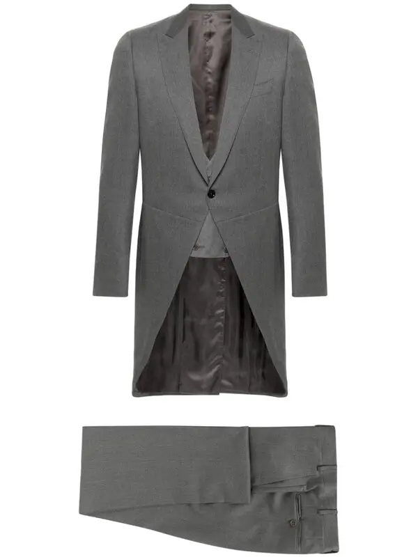 Canali Single-breasted Wool Suit - Grey
