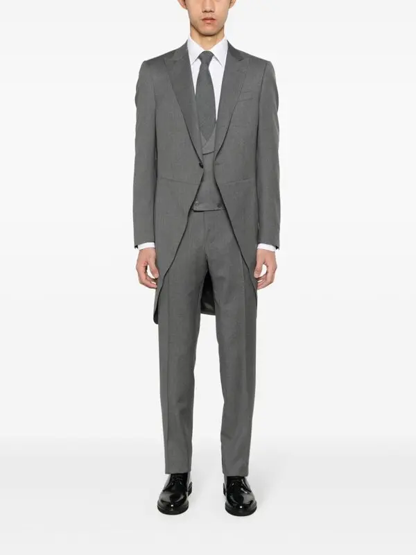 Canali Single-breasted Wool Suit - Grey