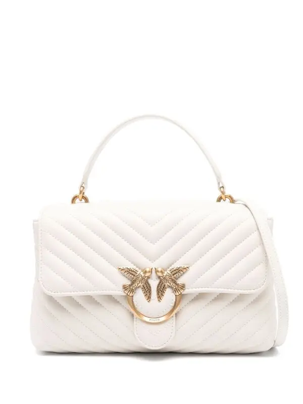 Pinko Love Puff Quilted Shoulder Bag - Neutrals