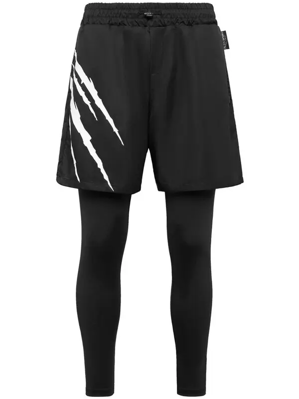 PLEIN SPORT Graphic-print Layered Track Pants