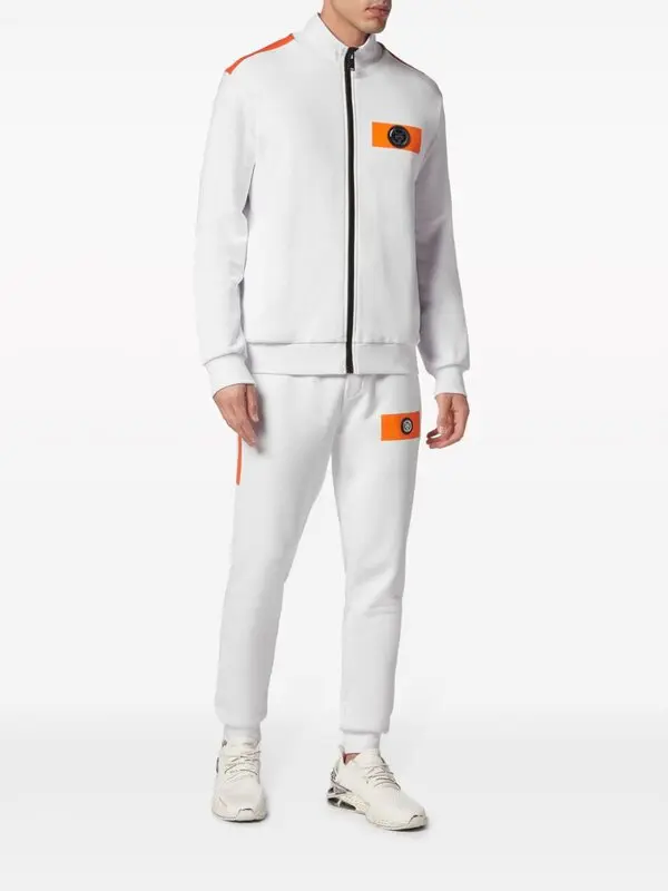 PLEIN SPORT Logo Patch Zip-up Jacket