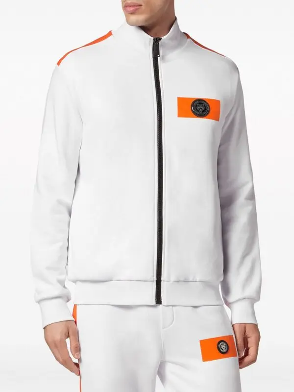 PLEIN SPORT Logo Patch Zip-up Jacket