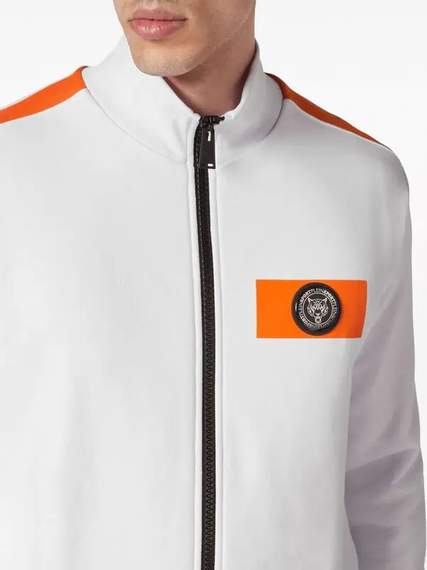 PLEIN SPORT Logo Patch Zip-up Jacket