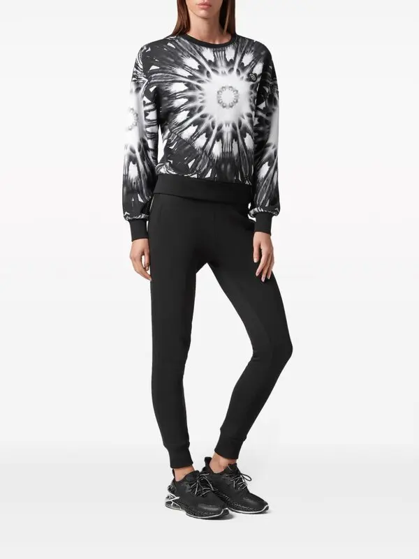 PLEIN SPORT Kaleidoscopic-print Cropped Sweatshirt