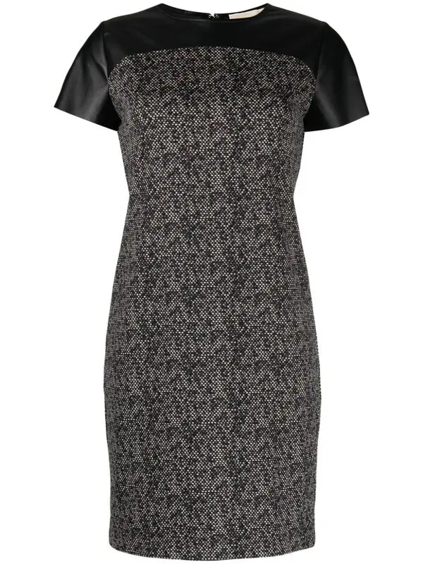 Michael Kors Panelled Faux-leather Minidress