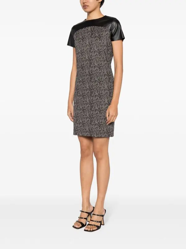 Michael Kors Panelled Faux-leather Minidress