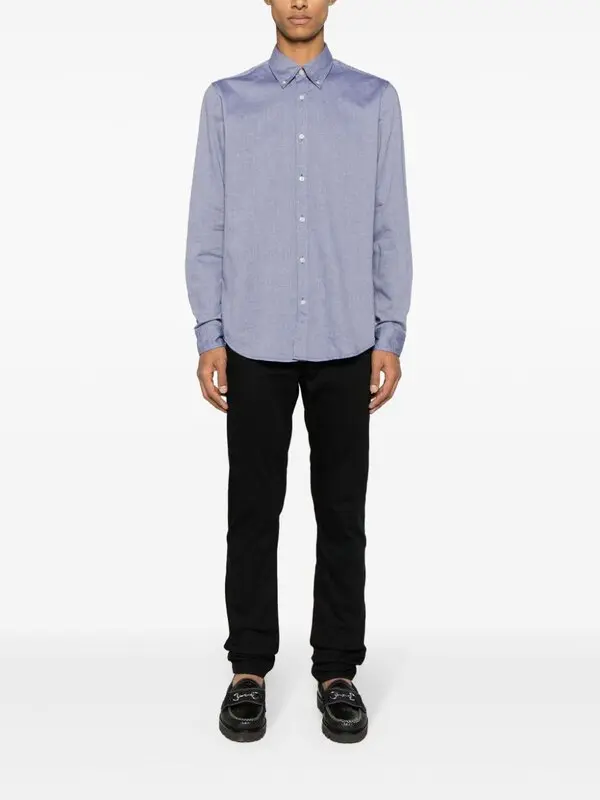 BOSS Pattern-jacquard Cotton Shirt