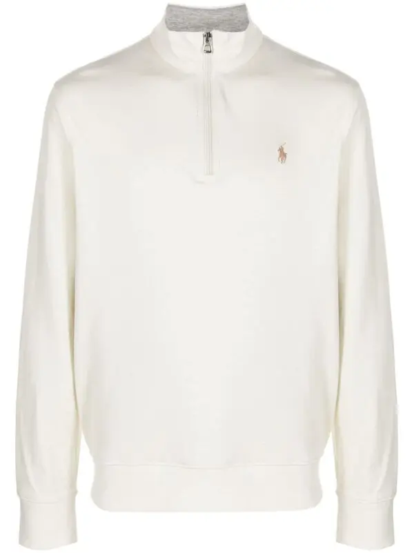 Polo Ralph Lauren Polo Pony Half-zip Sweatshirt - Neutrals