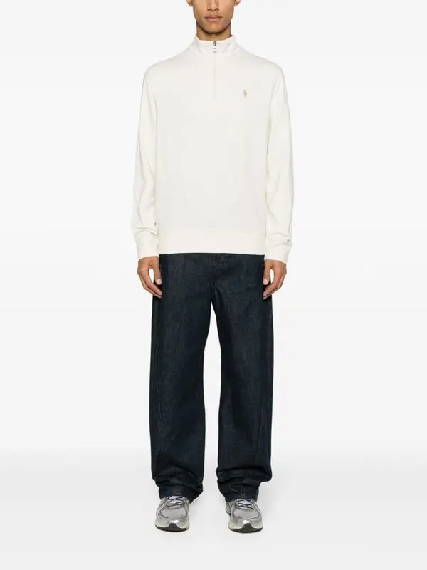 Polo Ralph Lauren Polo Pony Half-zip Sweatshirt - Neutrals