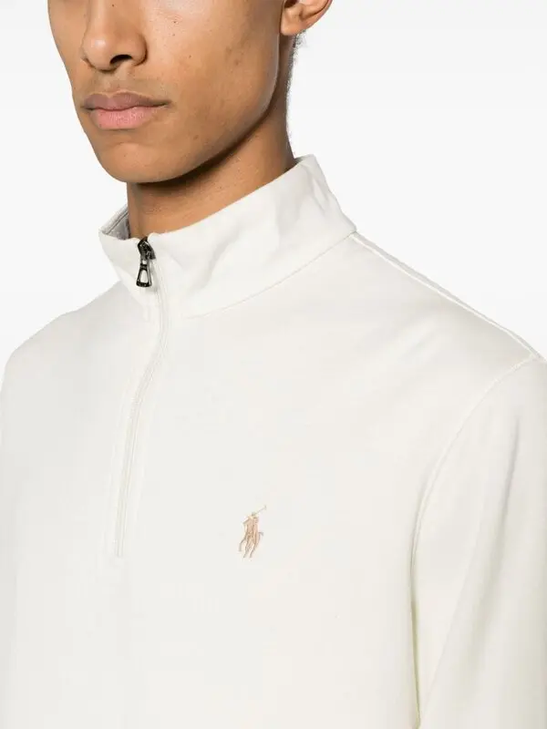 Polo Ralph Lauren Polo Pony Half-zip Sweatshirt - Neutrals