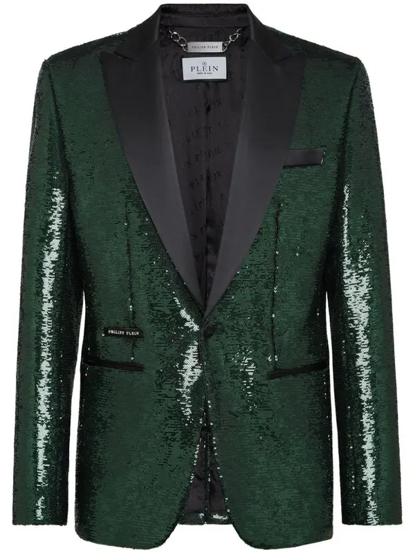 Philipp Plein Sequin-design Single-breasted Blazer