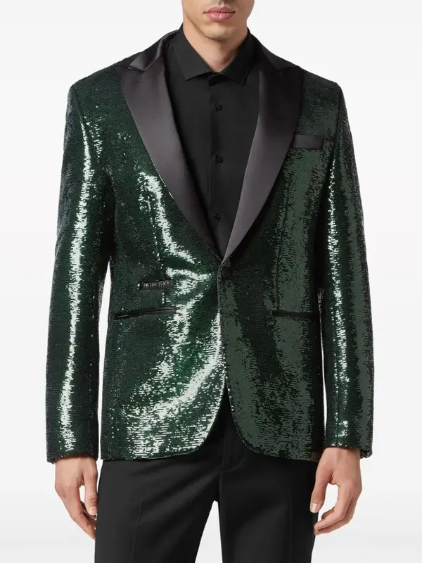Philipp Plein Sequin-design Single-breasted Blazer