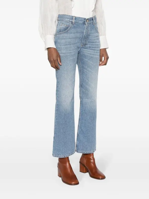 Chloé Mid-waisted Bootcut Jeans - Blue