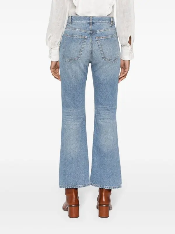 Chloé Mid-waisted Bootcut Jeans - Blue