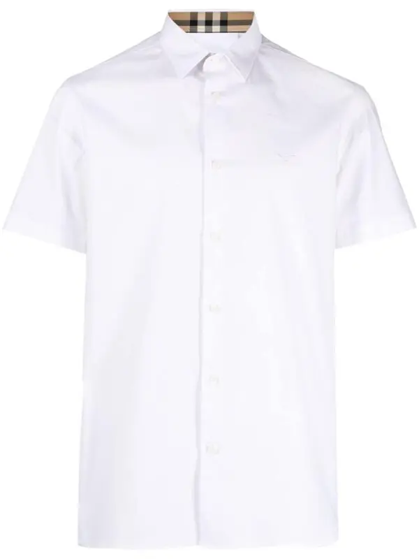 Burberry Embroidered Cotton Shirt - White