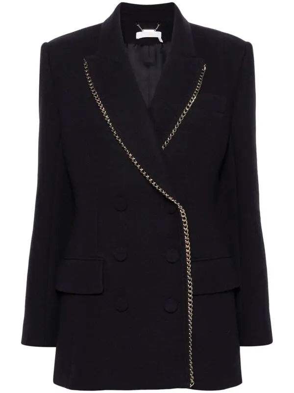 Chloé Chain-link Trim Double-breasted Blazer