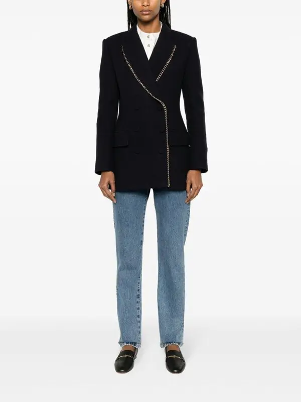 Chloé Chain-link Trim Double-breasted Blazer