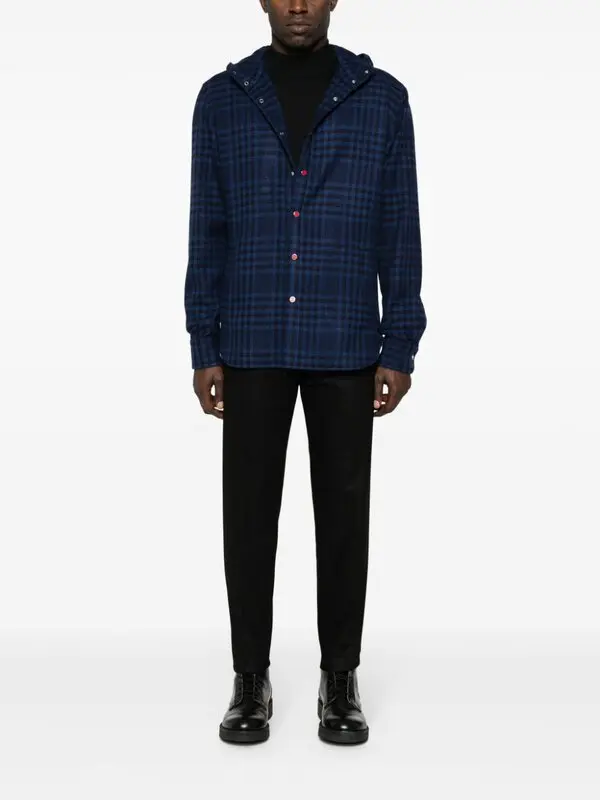 Kiton Checked Cashmere Shirt