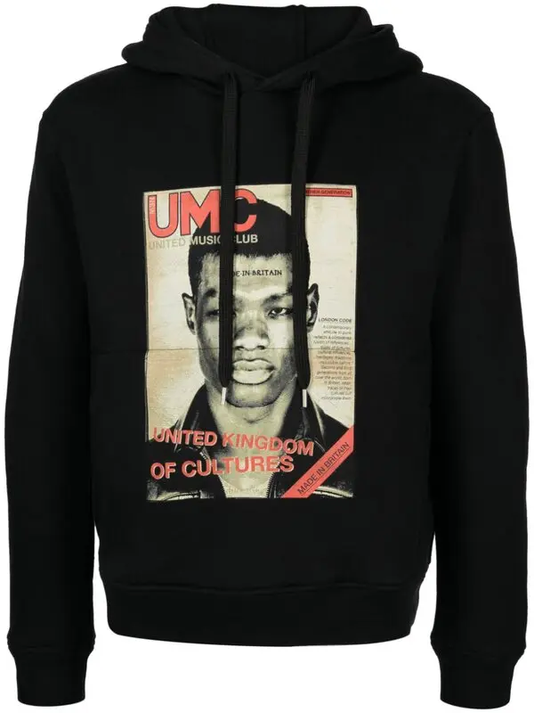 Neil Barrett Photograph-print Jersey Hoodie - Black