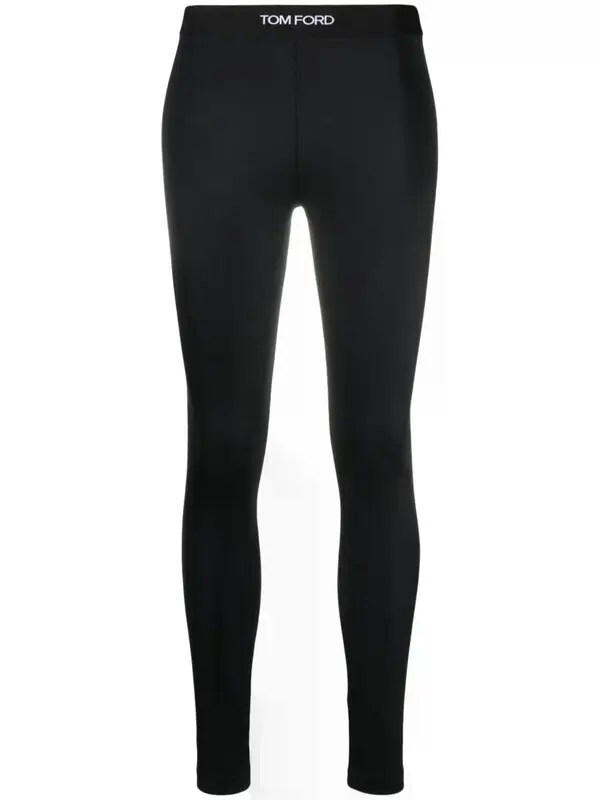 TOM FORD Logo-waistband Leggings - Black