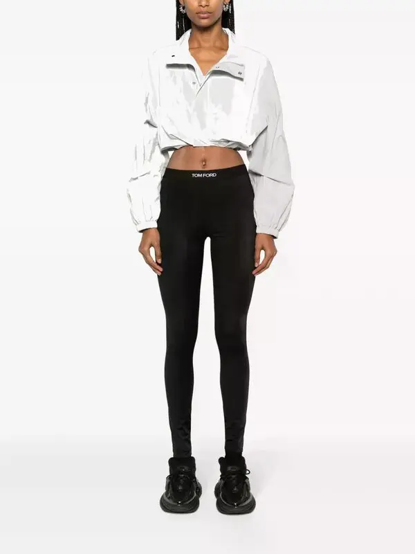 TOM FORD Logo-waistband Leggings - Black