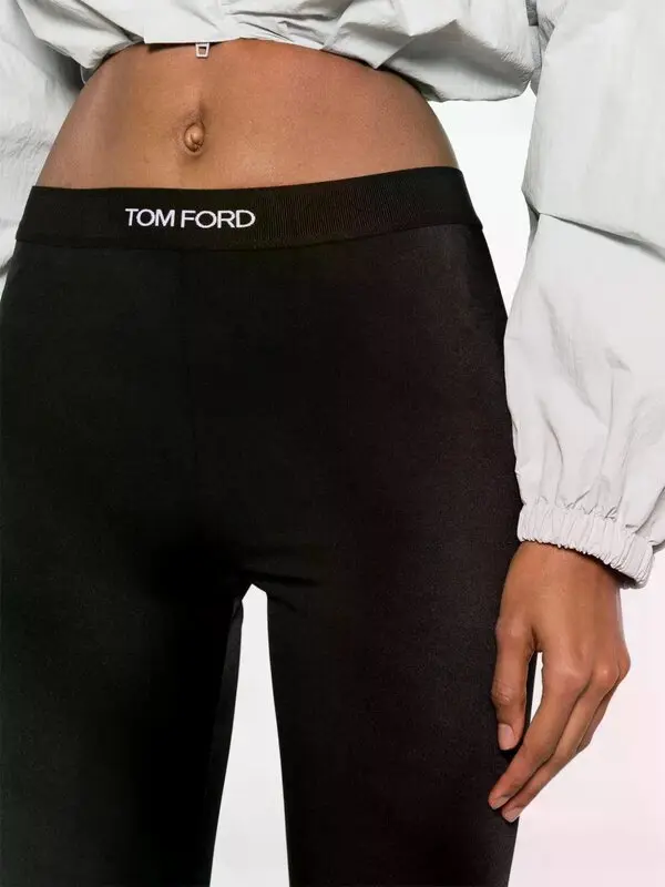 TOM FORD Logo-waistband Leggings - Black