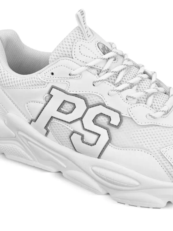 PLEIN SPORT Lo-top Logo-patch Sneakers - White