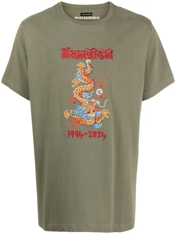 MAHARISHI Dragon-print Organic-cotton Shirt