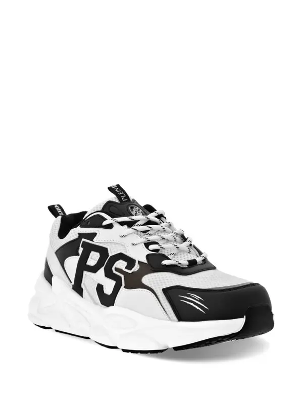 PLEIN SPORT Lo-top Logo Patch Sneakers - White