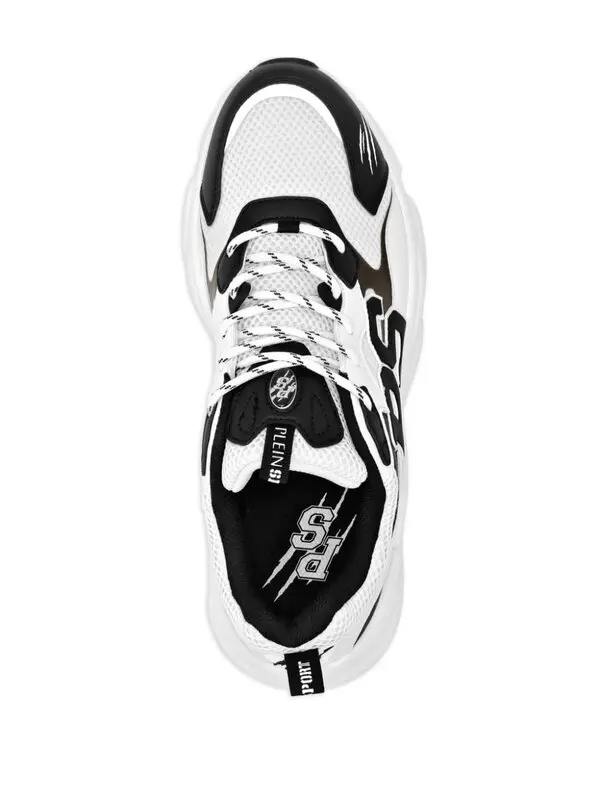 PLEIN SPORT Lo-top Logo Patch Sneakers - White