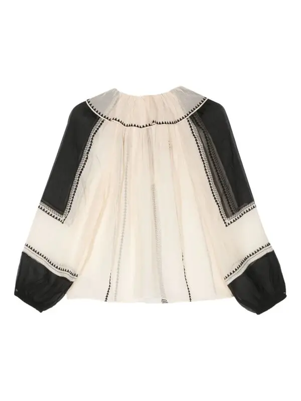 Ulla Johnson Lenore Silk Chiffon Blouse - Neutrals