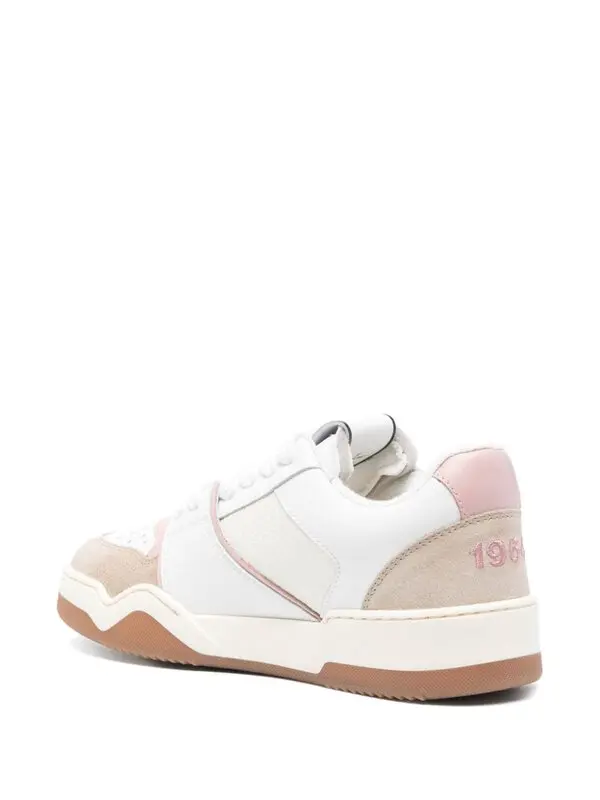 Dsquared2 Spiker Leather Sneakers - White | Editorialist