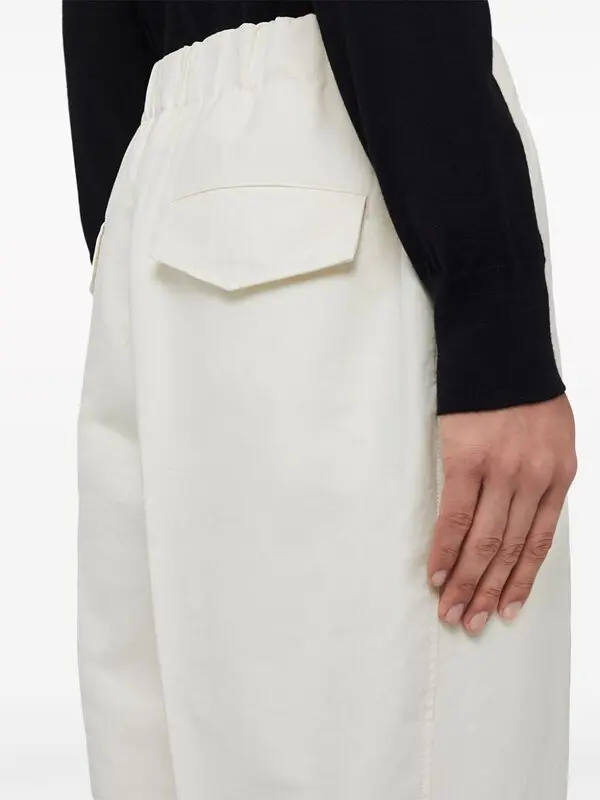 JIL SANDER Elasticated-waistband Cotton Trousers