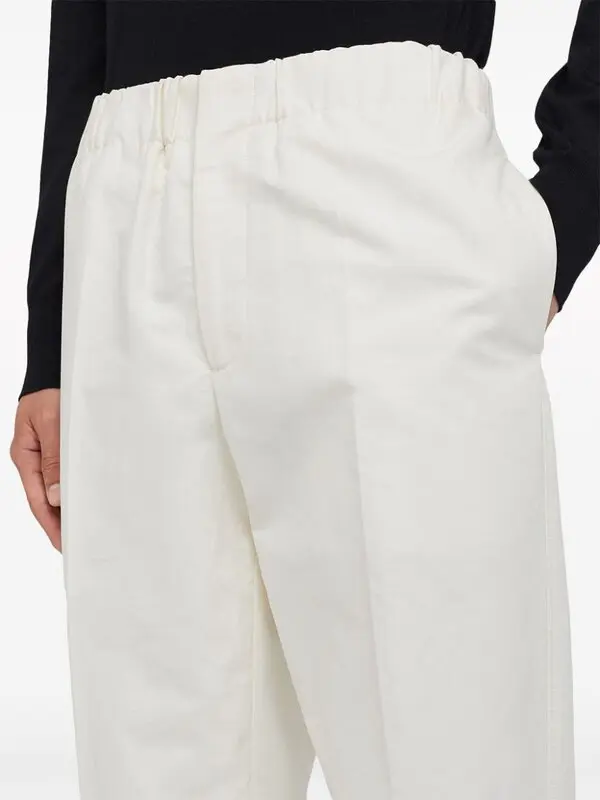 JIL SANDER Elasticated-waistband Cotton Trousers