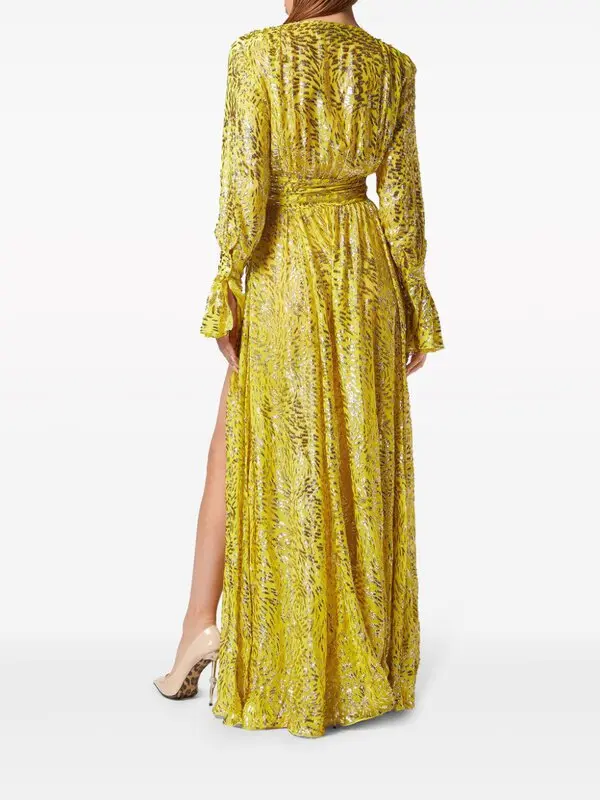 Philipp Plein Metallic-threading Maxi Dress