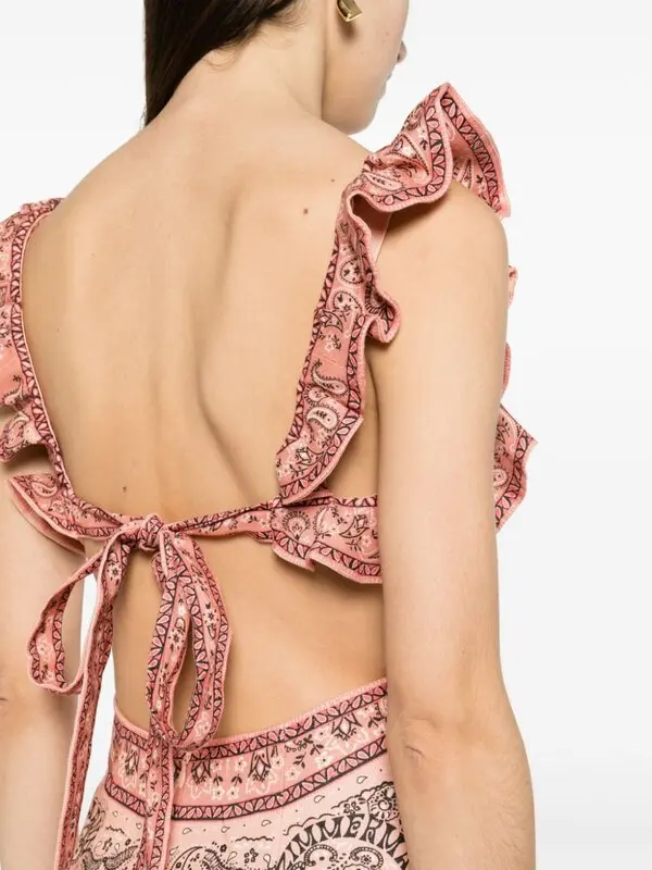 Zimmermann Matchmaker Frilled Midi Dress In Pink - 71% Off | Editorialist
