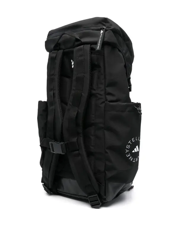Adidas By Stella Mccartney Logo-print Backpack - Black