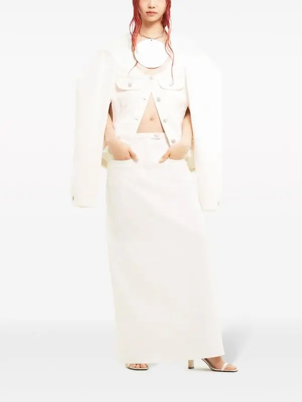 COURREGES Cocoon Denim Jacket - White
