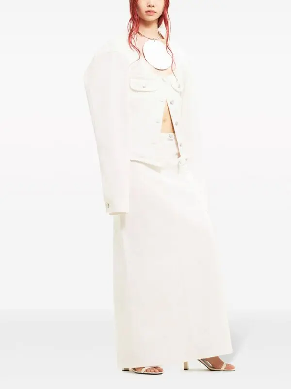 COURREGES Cocoon Denim Jacket - White