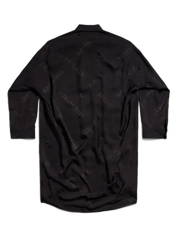 Balenciaga Diagonal Logo-print Shirtdress