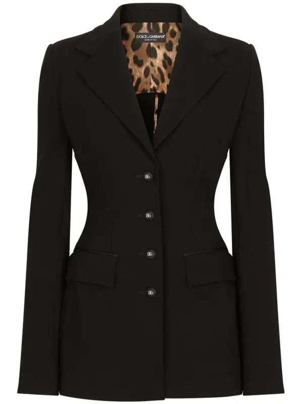 Dolce & Gabbana Fitted Waistline Blazer - Black