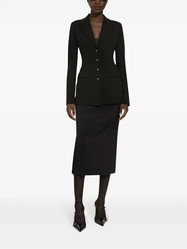 Dolce & Gabbana Fitted Waistline Blazer - Black