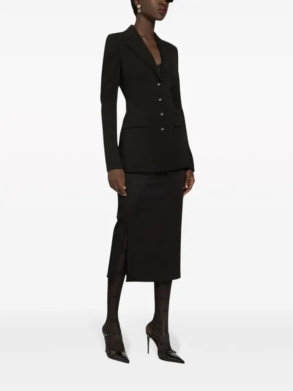 Dolce & Gabbana Fitted Waistline Blazer - Black