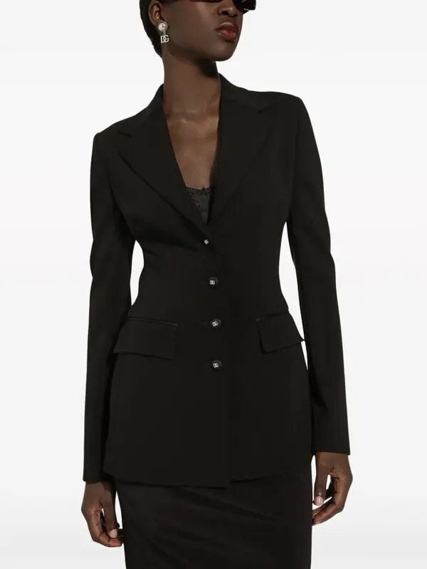 Dolce & Gabbana Fitted Waistline Blazer - Black