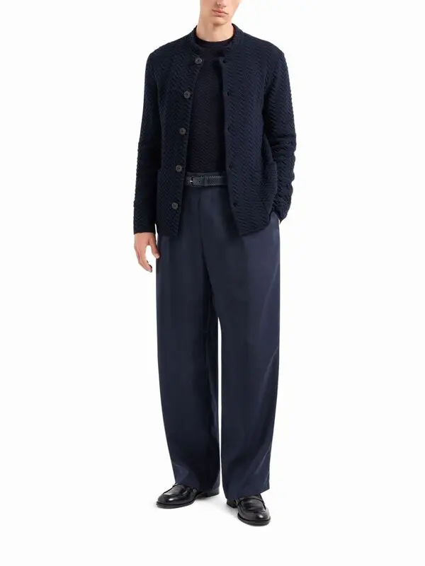 Giorgio Armani Zigzag-embroidered Cardigan