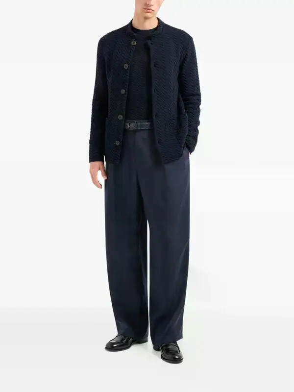 Giorgio Armani Zigzag-embroidered Cardigan