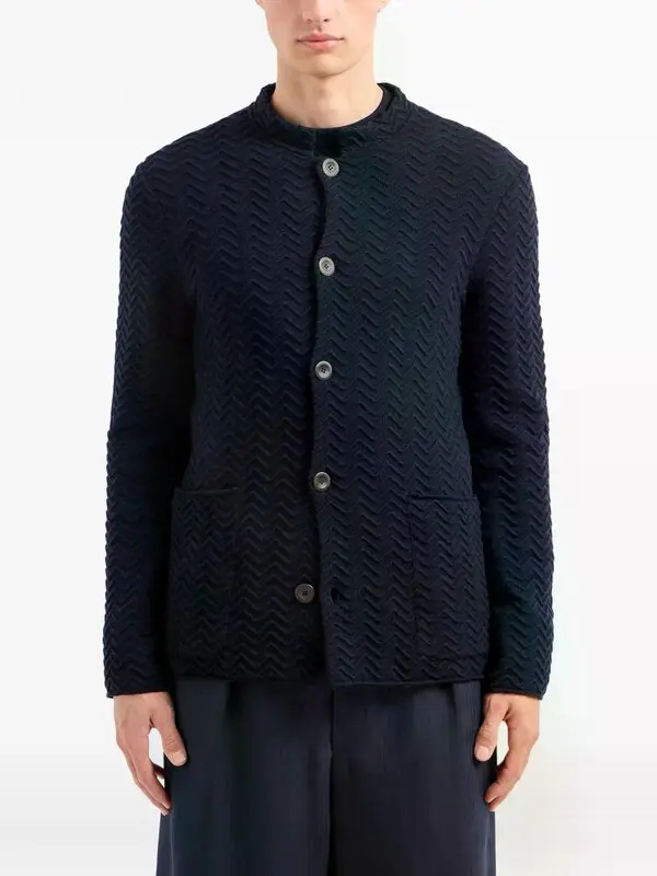 Giorgio Armani Zigzag-embroidered Cardigan