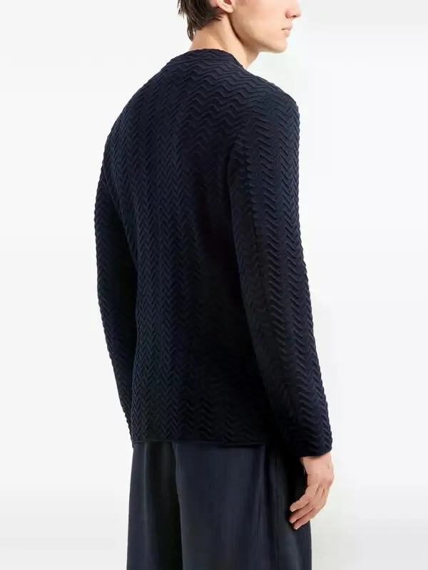 Giorgio Armani Zigzag-embroidered Cardigan