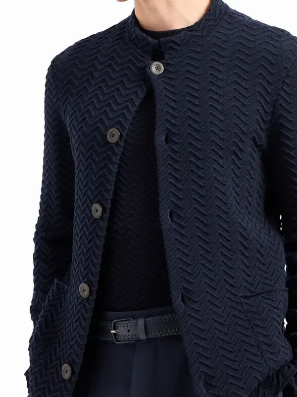 Giorgio Armani Zigzag-embroidered Cardigan