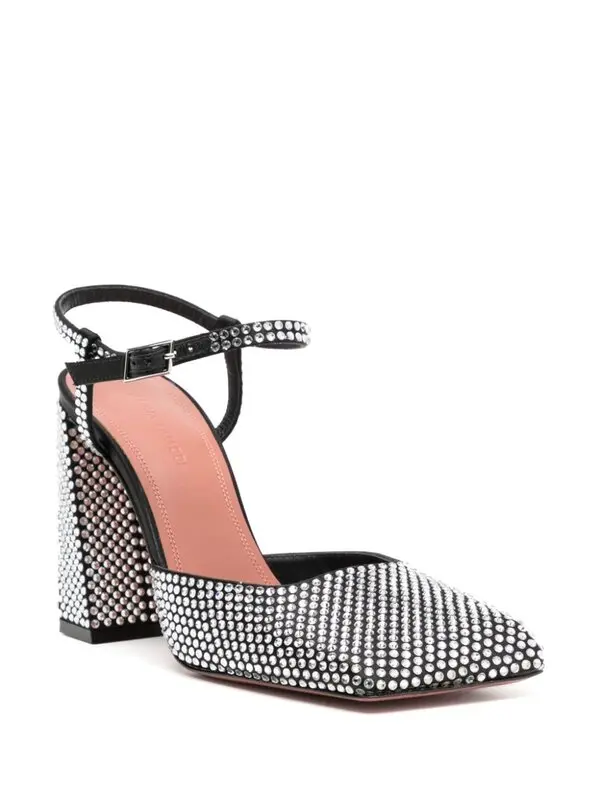 Amina Muaddi 95mm Charlotte Crystal Sandals